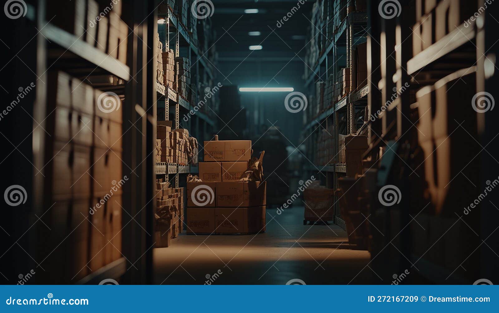 Inside the Storage: Cinematic Lighting Enhances the Orderly Rows of ...