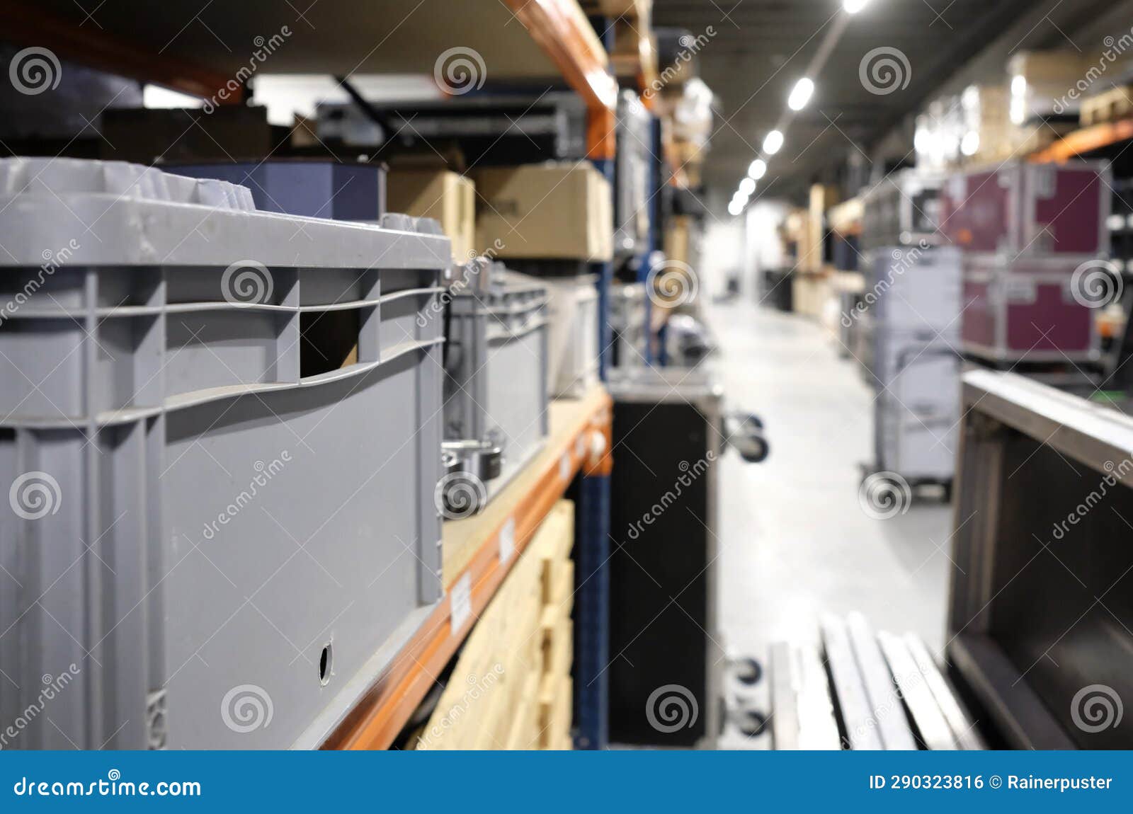 Inside a Storage and Distribution Warehouse Stock Photo - Image of ...