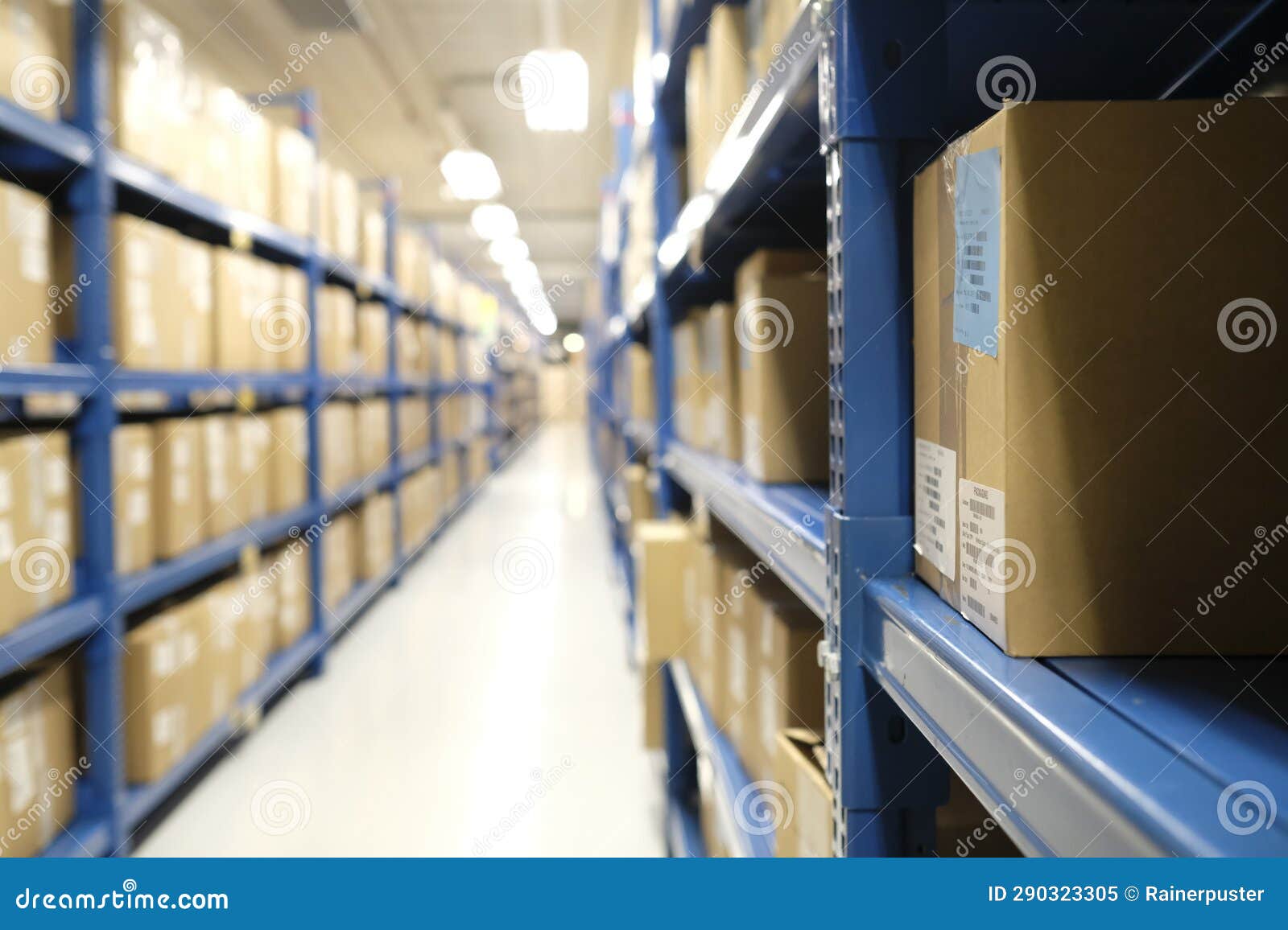 Inside a Storage Room in a Logistics and Distribution Warehouse Stock ...