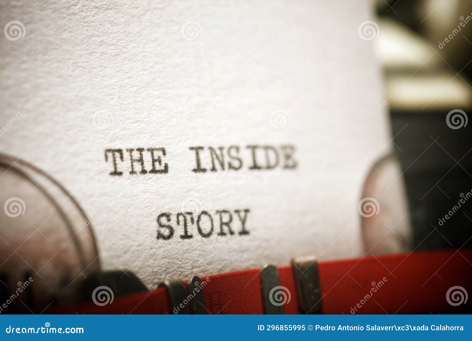 The inside story text stock image. Image of text, sentence - 296855995