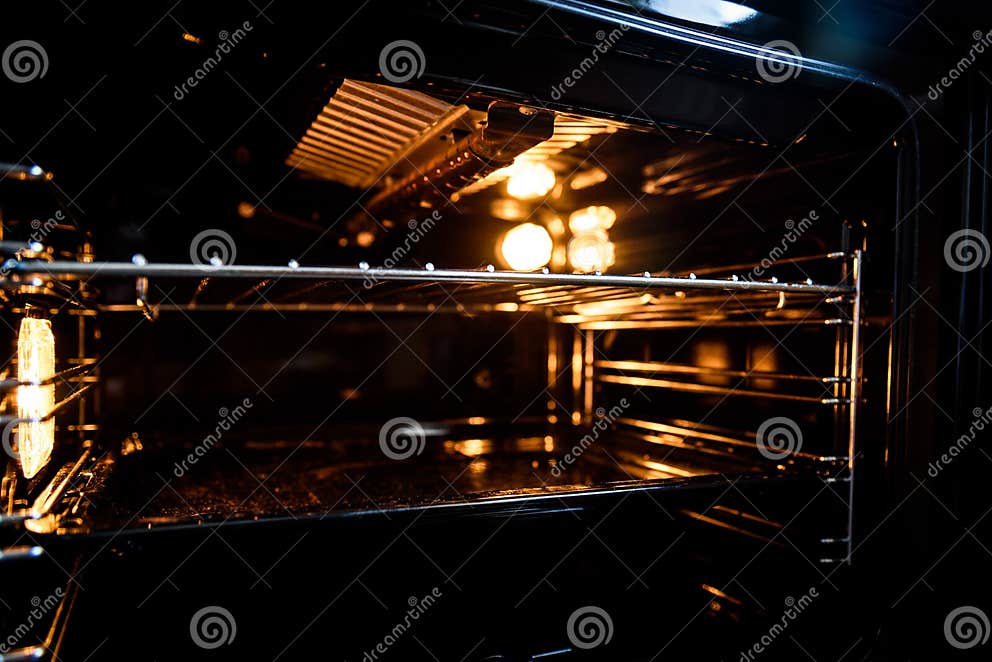 Inside of a stove oven stock image. Image of front, cooker - 201376303