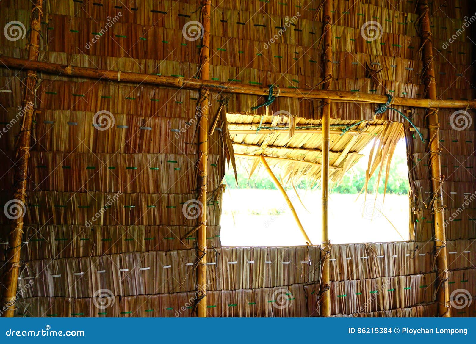 Inside of Straw House. Window Background Stock Photo - Image of ...