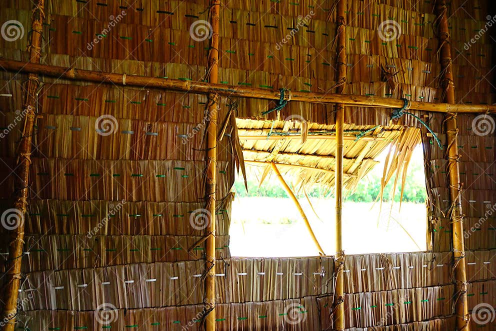 Inside of Straw House. Window Background Stock Photo - Image of ...