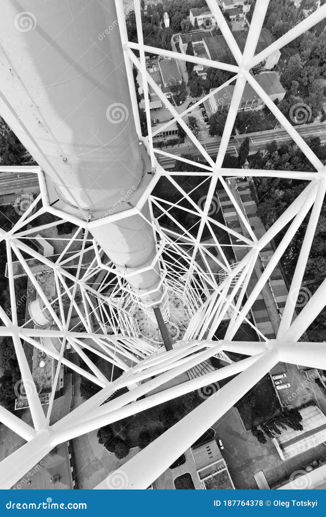 Inside the Structure of the TV Tower. Kiev, Ukraine Stock Photo - Image ...