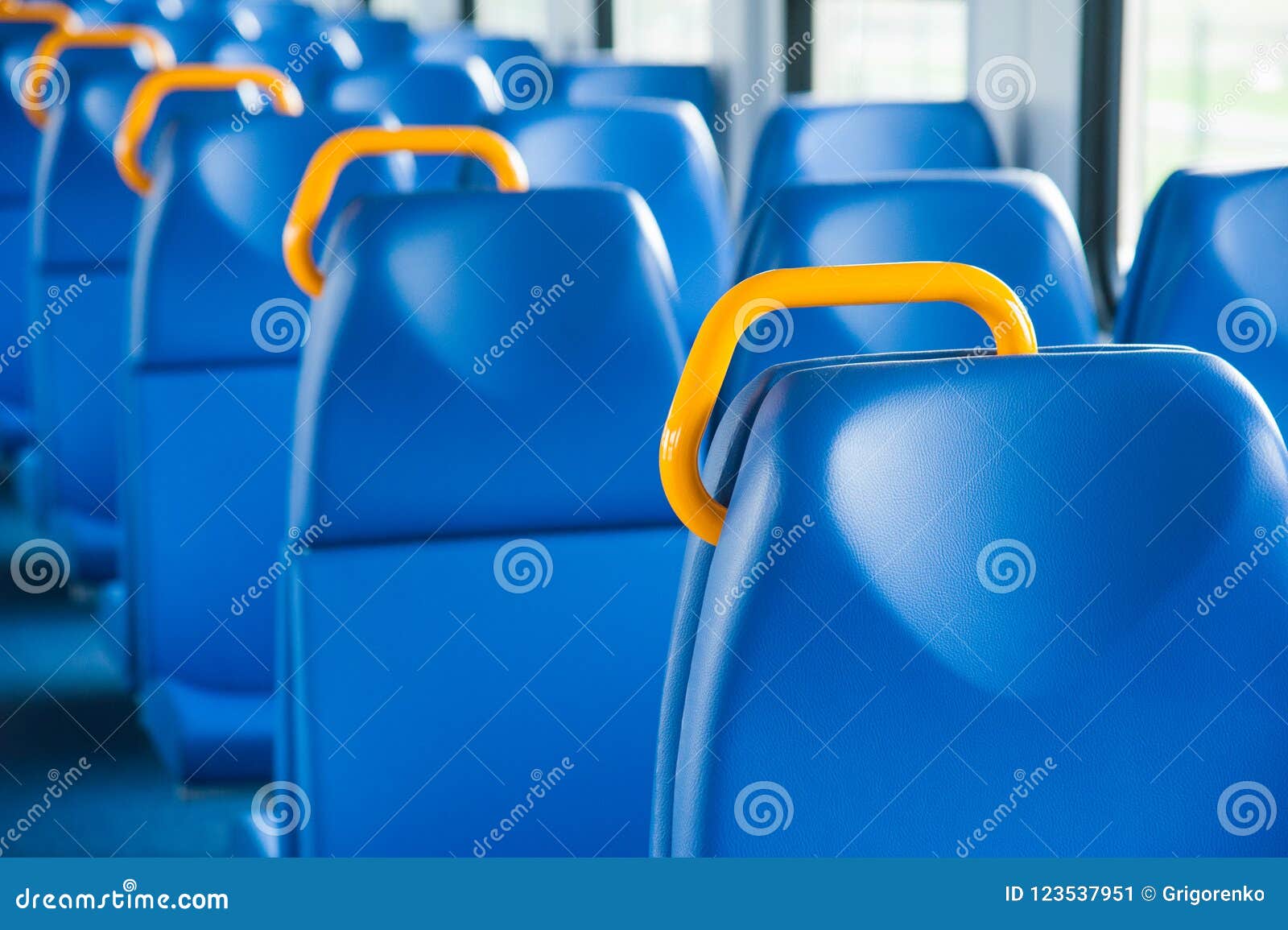 Inside the Suburban Electric Train Stock Image - Image of public ...