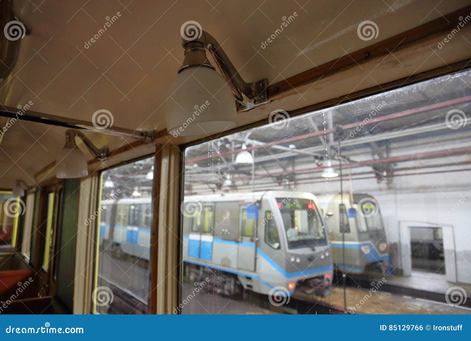 Inside the subway car stock photo. Image of transportation - 85129766
