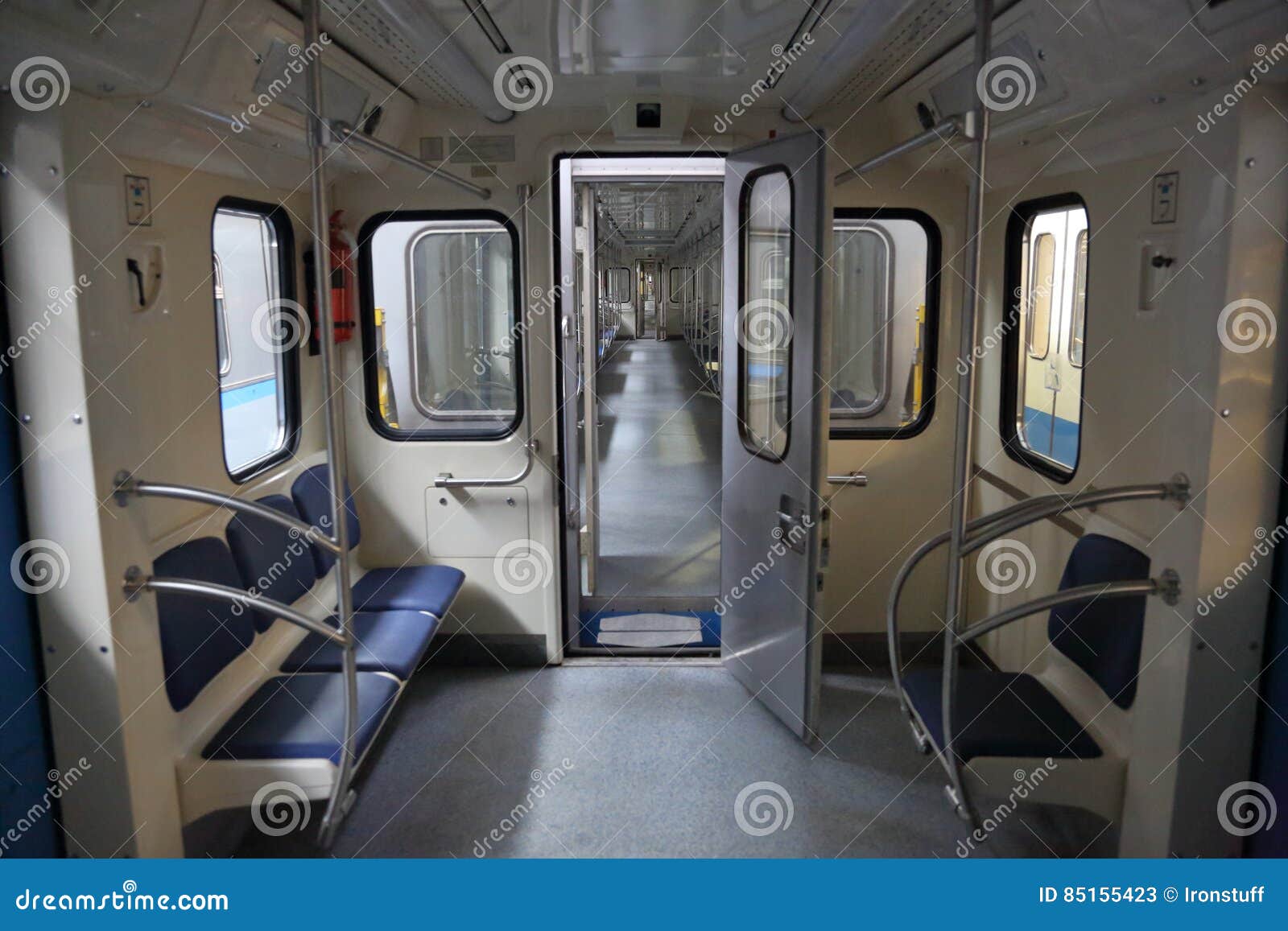 Inside the subway car stock image. Image of carriage - 85155423