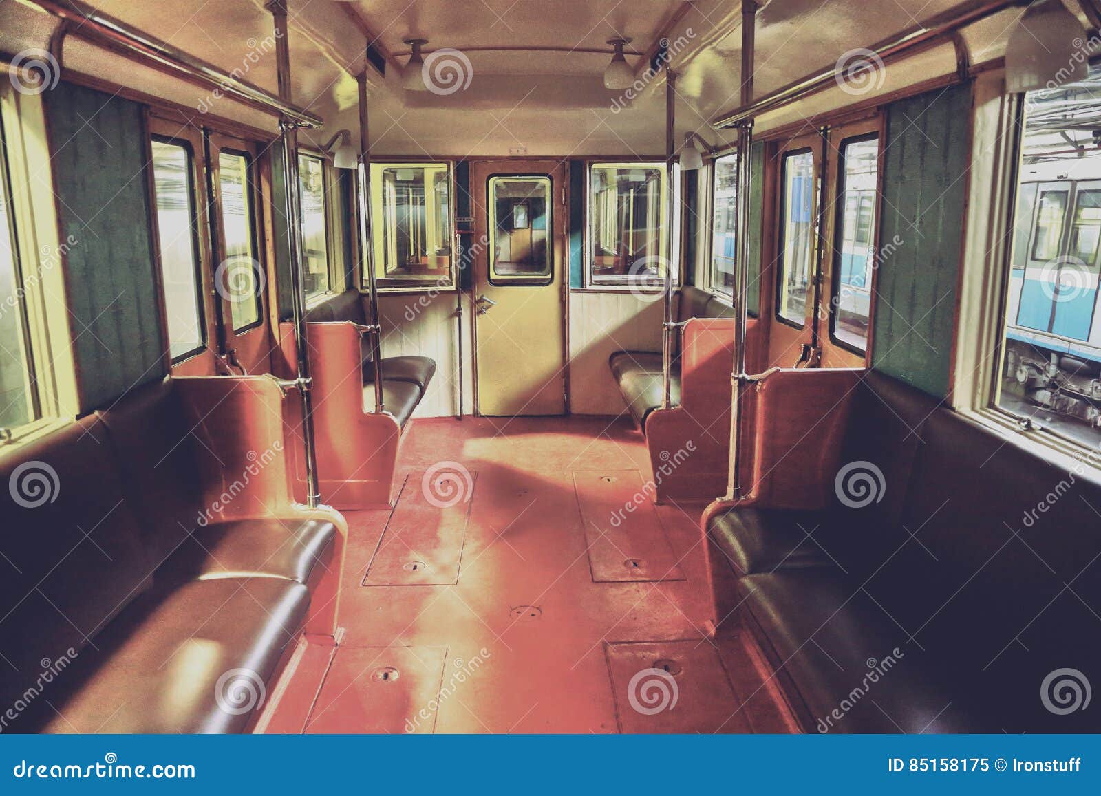 Inside the subway car stock image. Image of carriage - 85158175