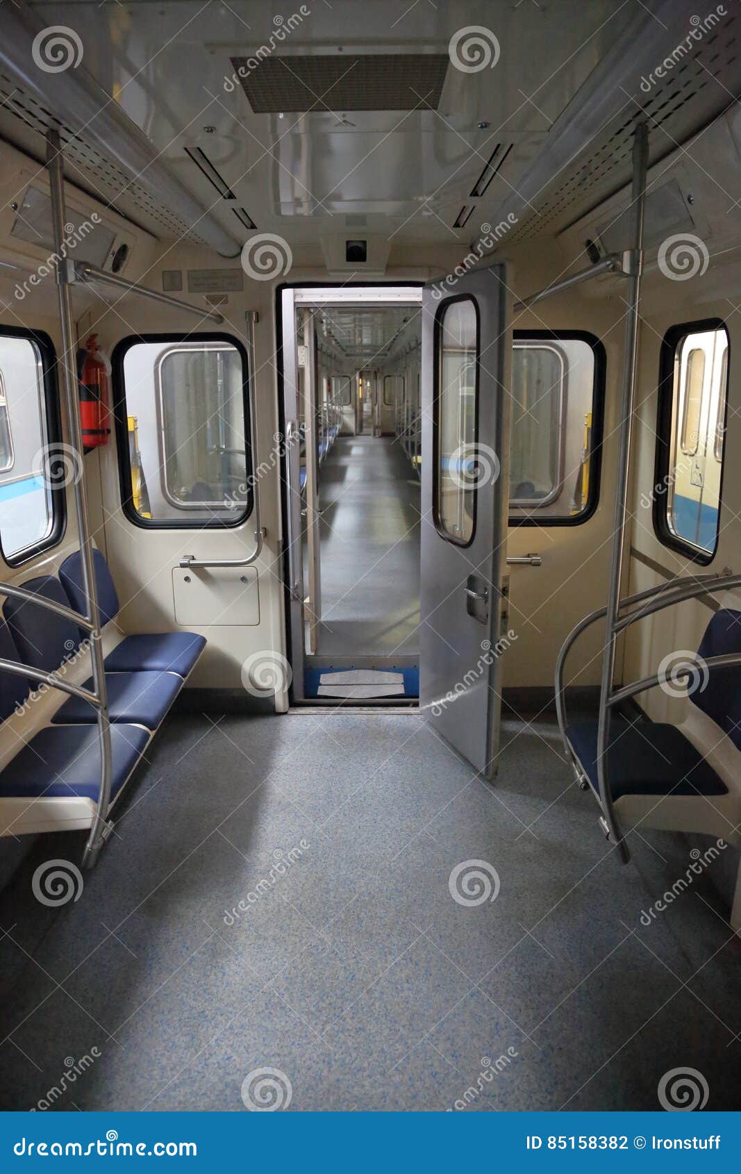 Inside the subway car stock photo. Image of railway, underground - 85158382