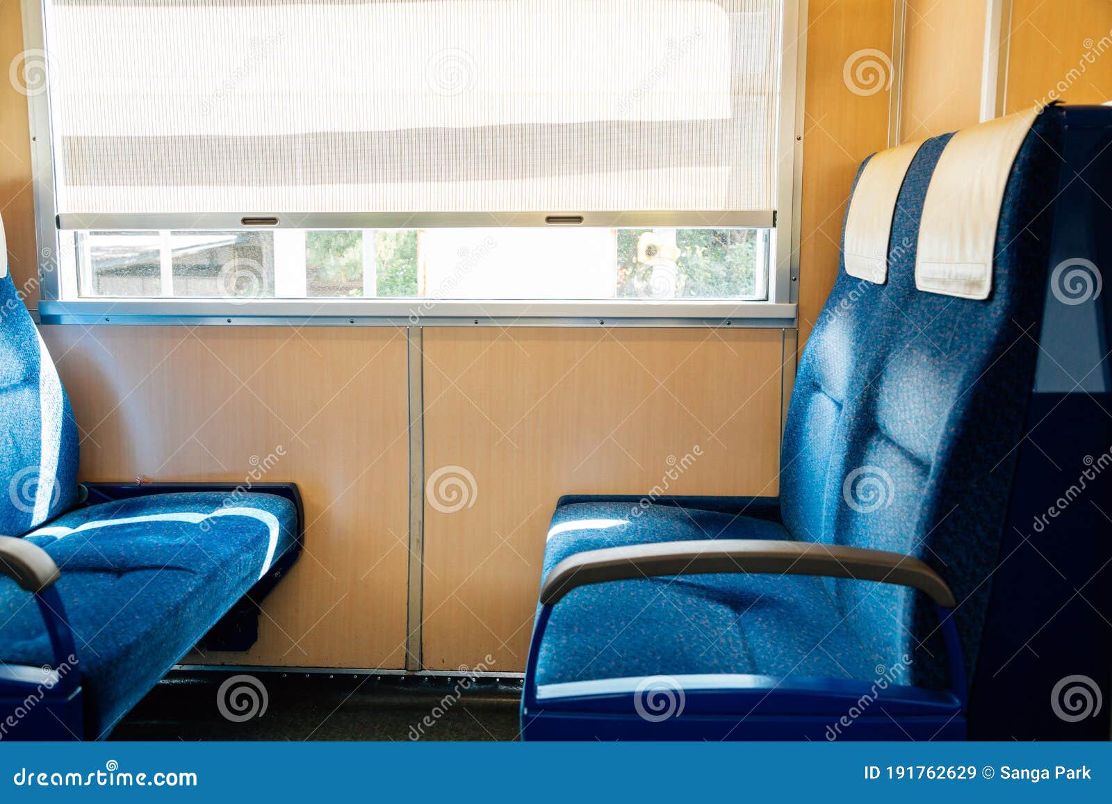 Inside of Subway Train. Empty Seats Stock Image - Image of seats ...