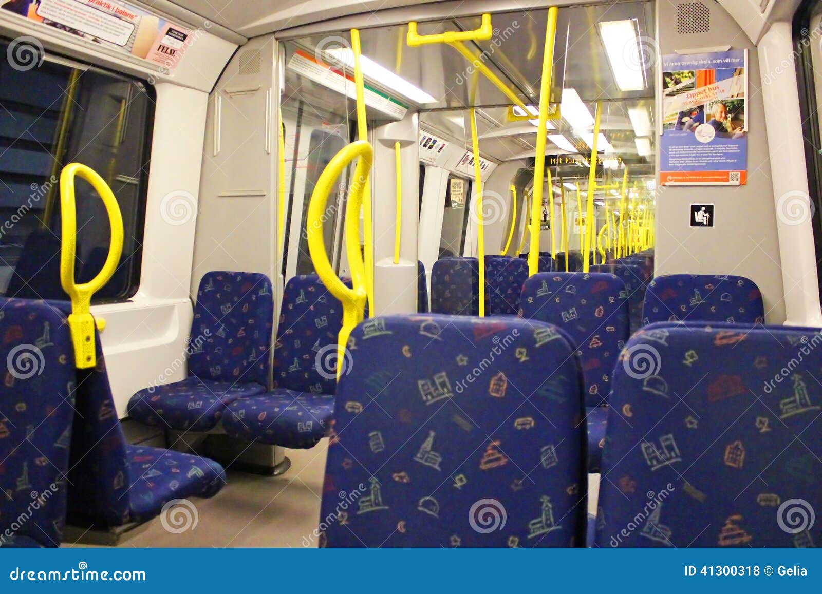 Inside the Subway Train, in Stockholm Editorial Stock Photo - Image of ...