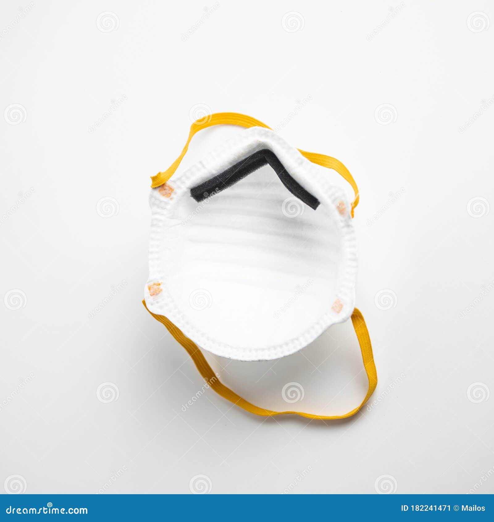 Inside of a Surgical Mask on a White Background Stock Image - Image of ...