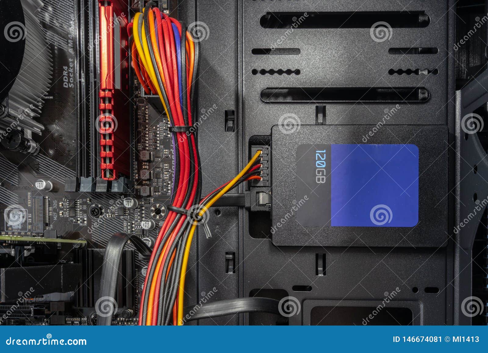 Inside the system unit stock image. Image of drive, heat - 146674081