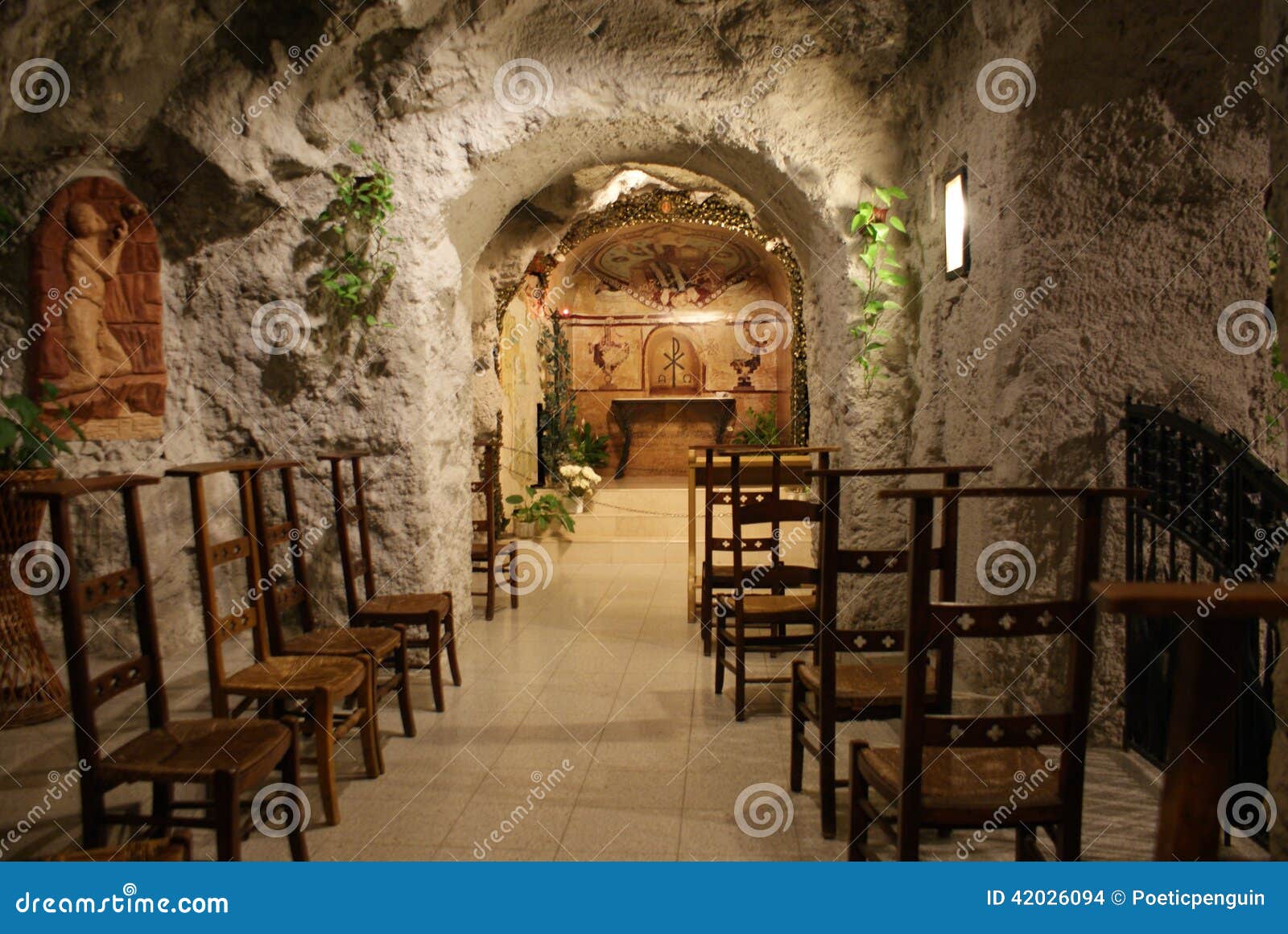 Inside the Sziklatemplon (Cave Church) - Budapest, Hungary Editorial ...