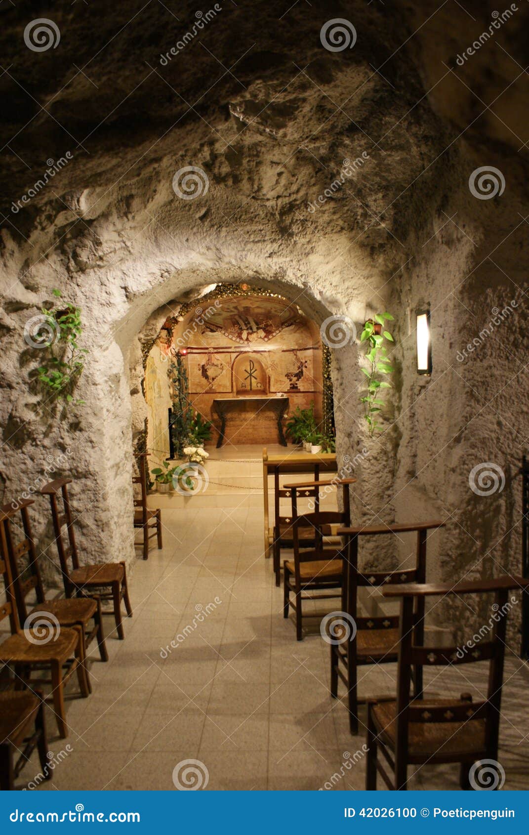 Inside the Sziklatemplon (Cave Church) - Budapest, Hungary Editorial ...