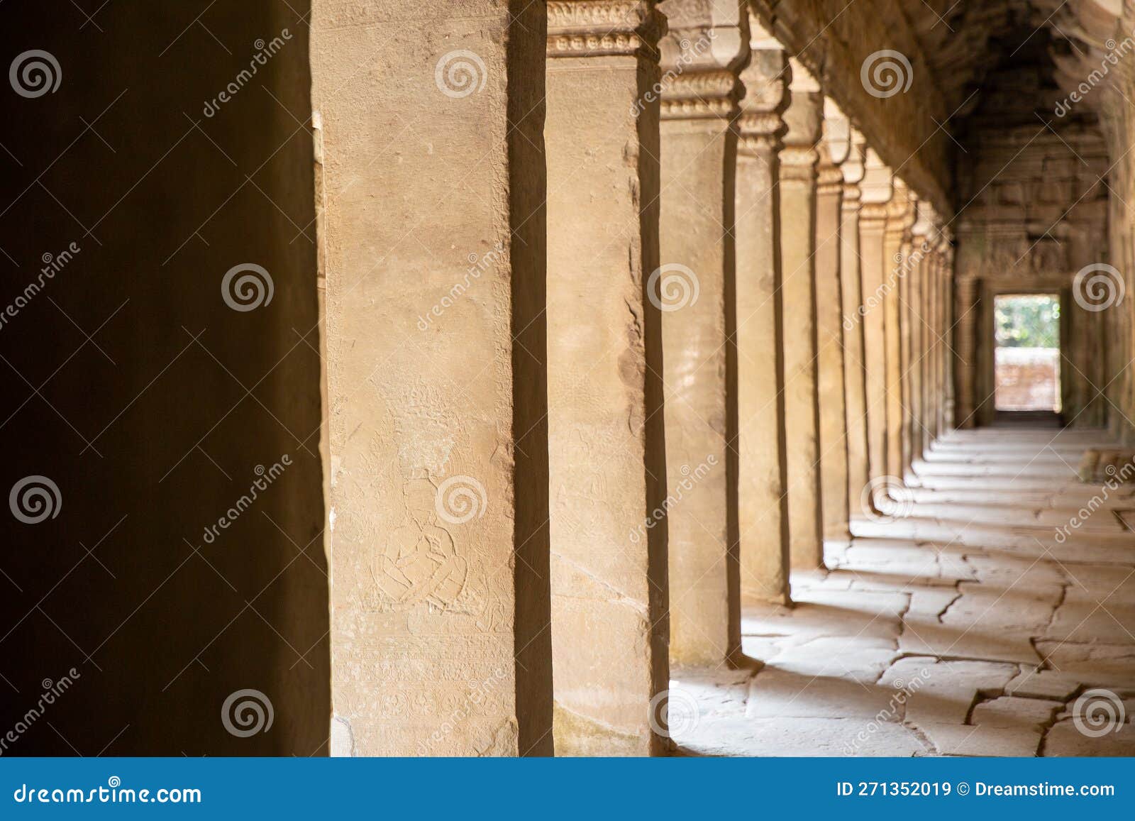 Inside Ta Prohm Temple stock image. Image of cambodian - 271352019