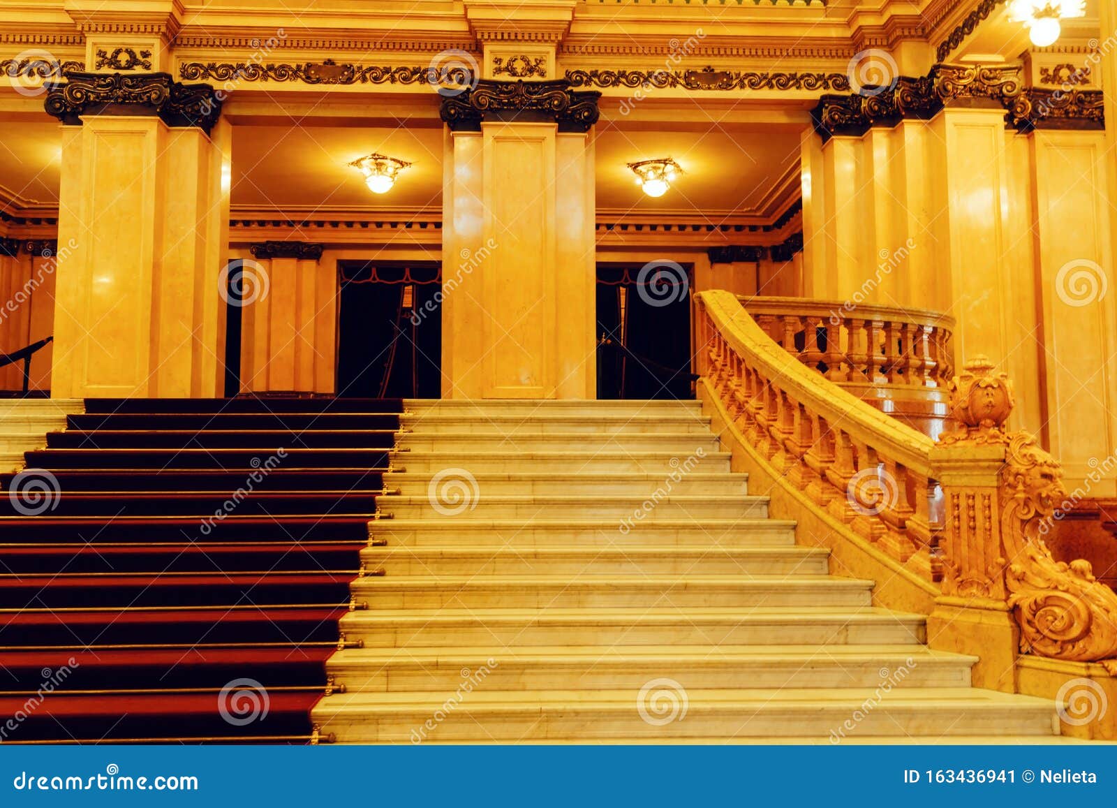 Inside Teatro Colon in Buenos Aires Stock Image - Image of light ...