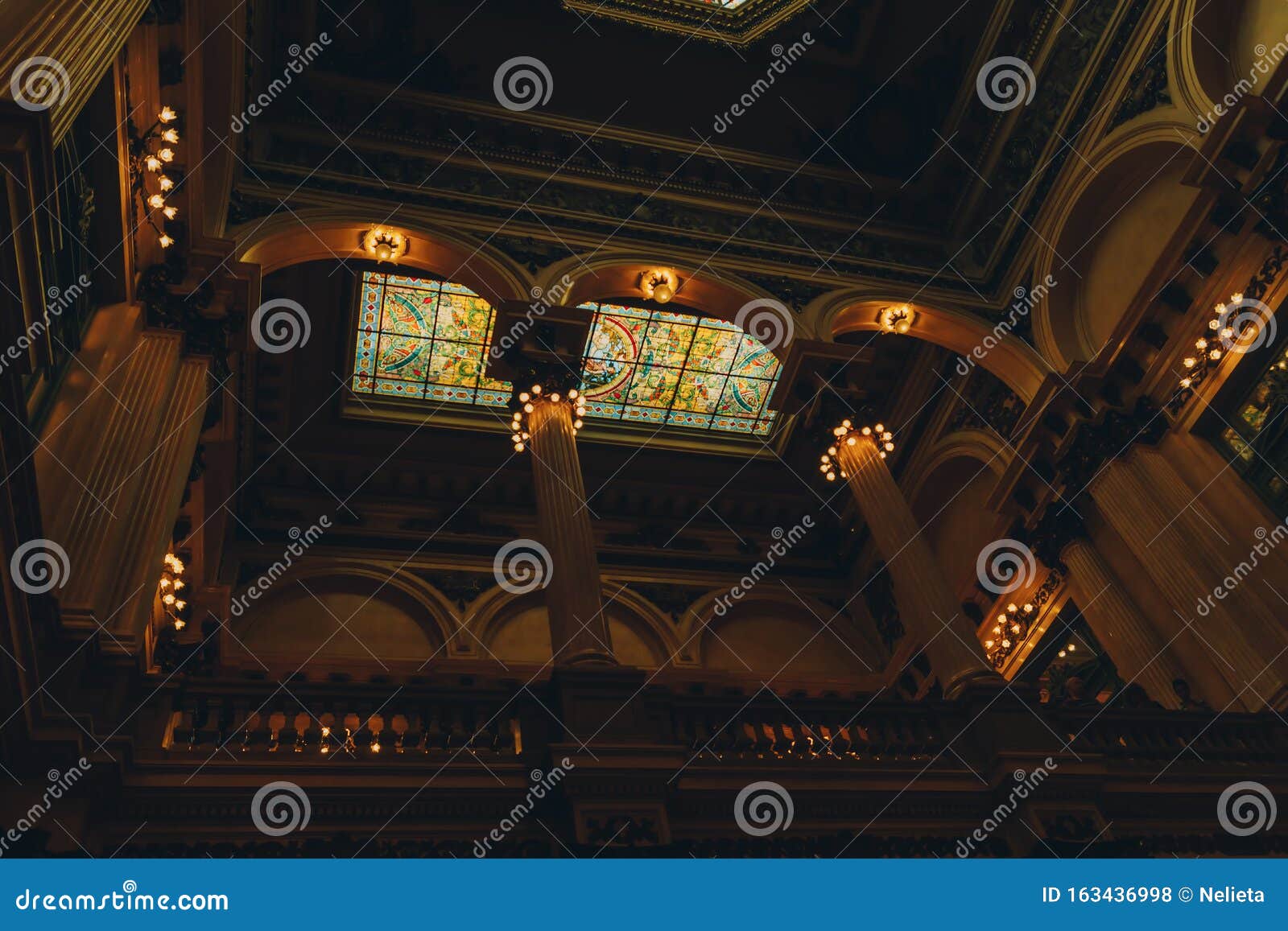 Inside Teatro Colon in Buenos Aires Stock Photo - Image of architecture ...