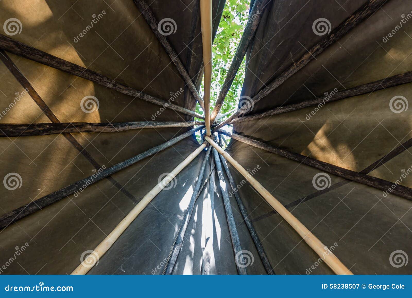 Inside a Teepee stock image. Image of geometric, canvas - 58238507