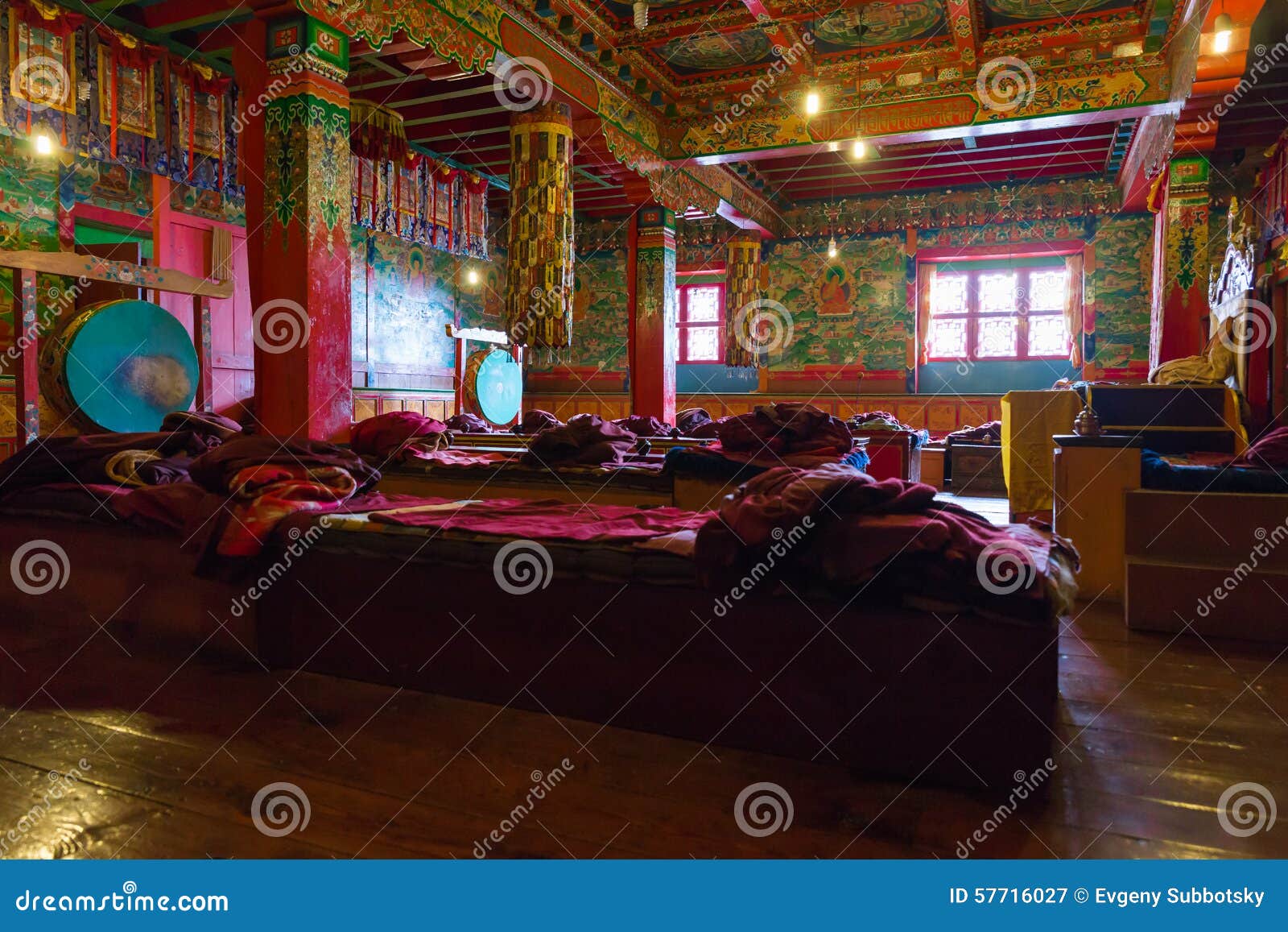 Inside Tengboche Buddhist Monastery Temple. Nepal. Stock Image - Image ...