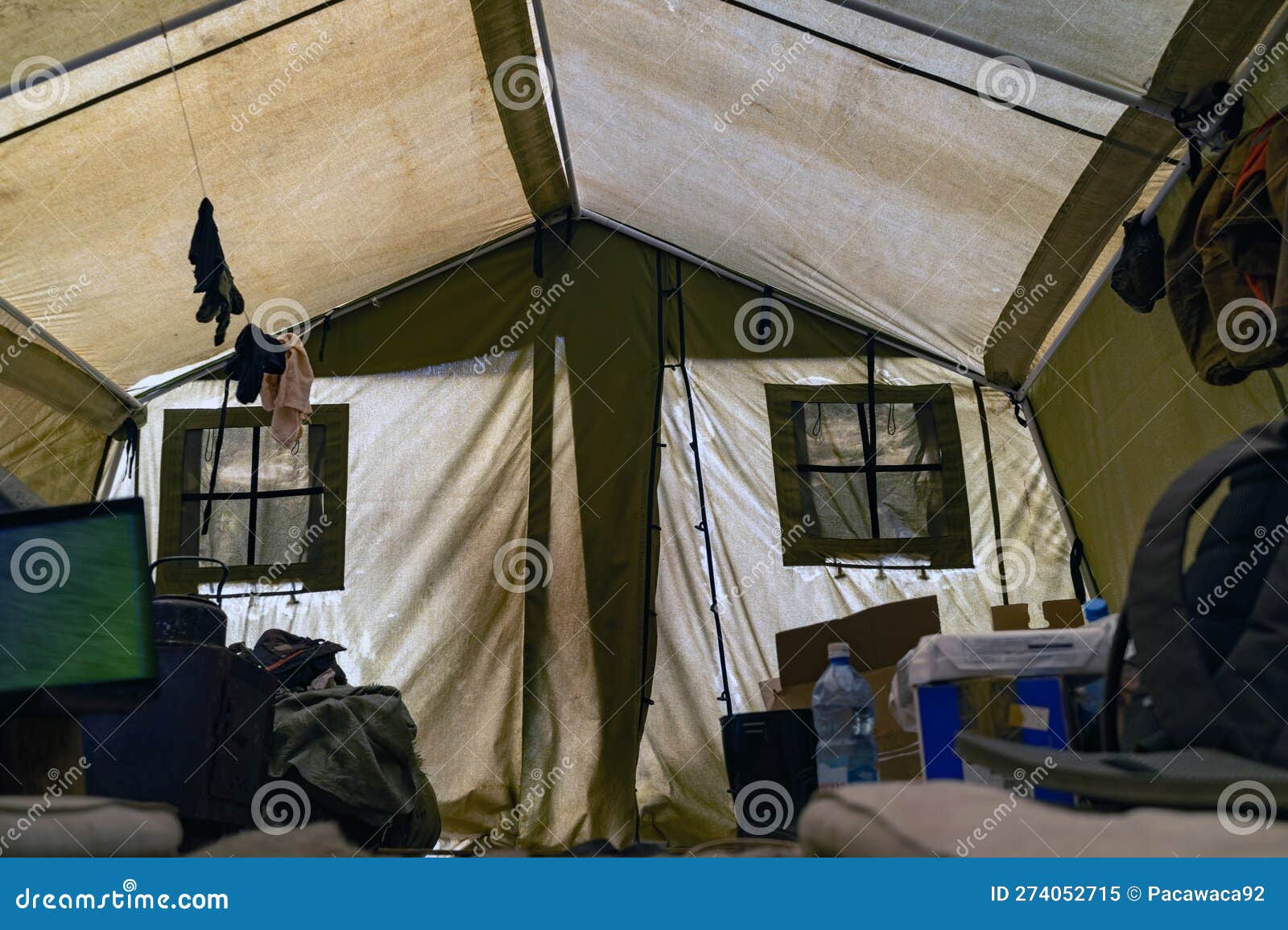 Inside the Tent of the Geological Expedition. the Work of the ...