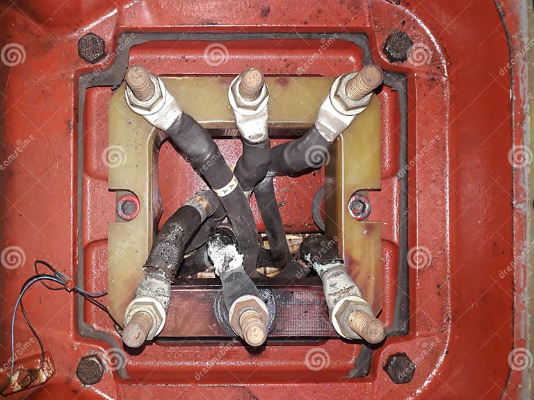 Inside Terminal Box for Big Electric Motor Stock Photo - Image of color ...
