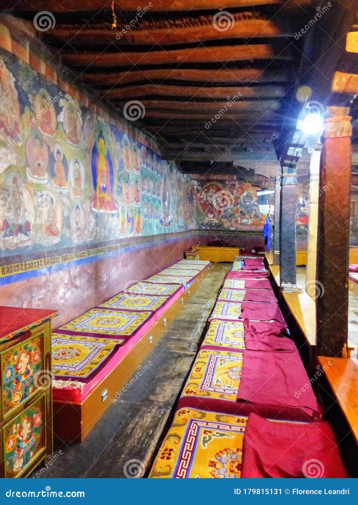 Inside of the Thiksey Monastery in Ladakh, India. Editorial Photo ...