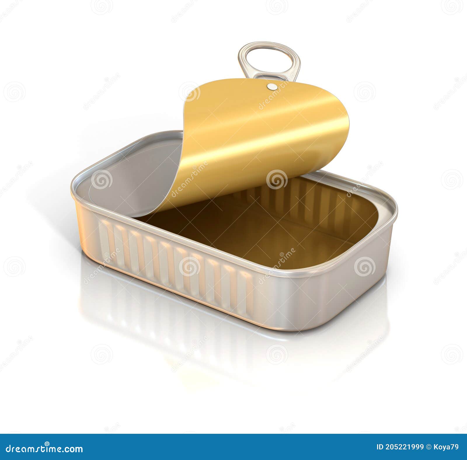 Inside Tin Can 3d Rendering Stock Illustration - Illustration of clean ...