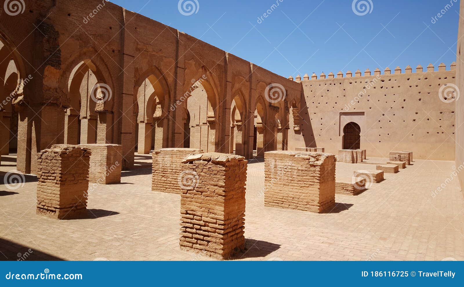 Inside the Tin Mal Mosque stock image. Image of people - 186116725