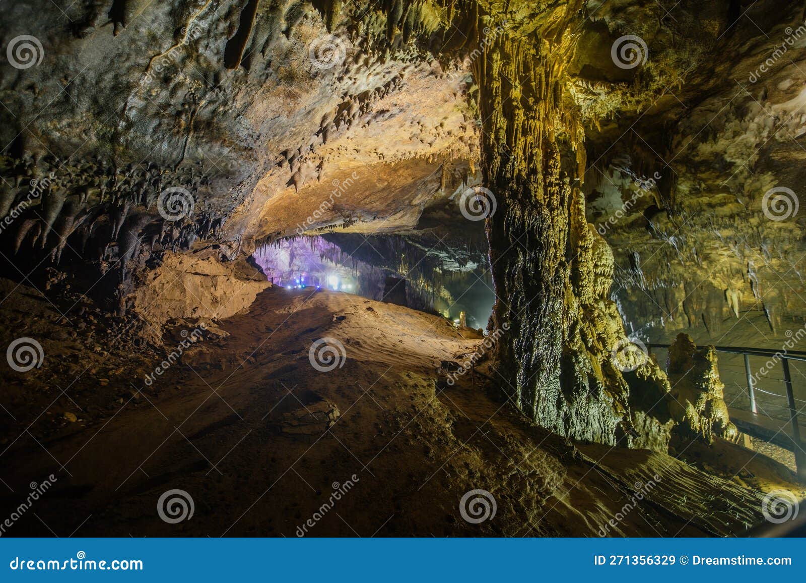 Inside Touristic Prometheus Cave at Tskaltubo, Imereti Region, Georgia ...