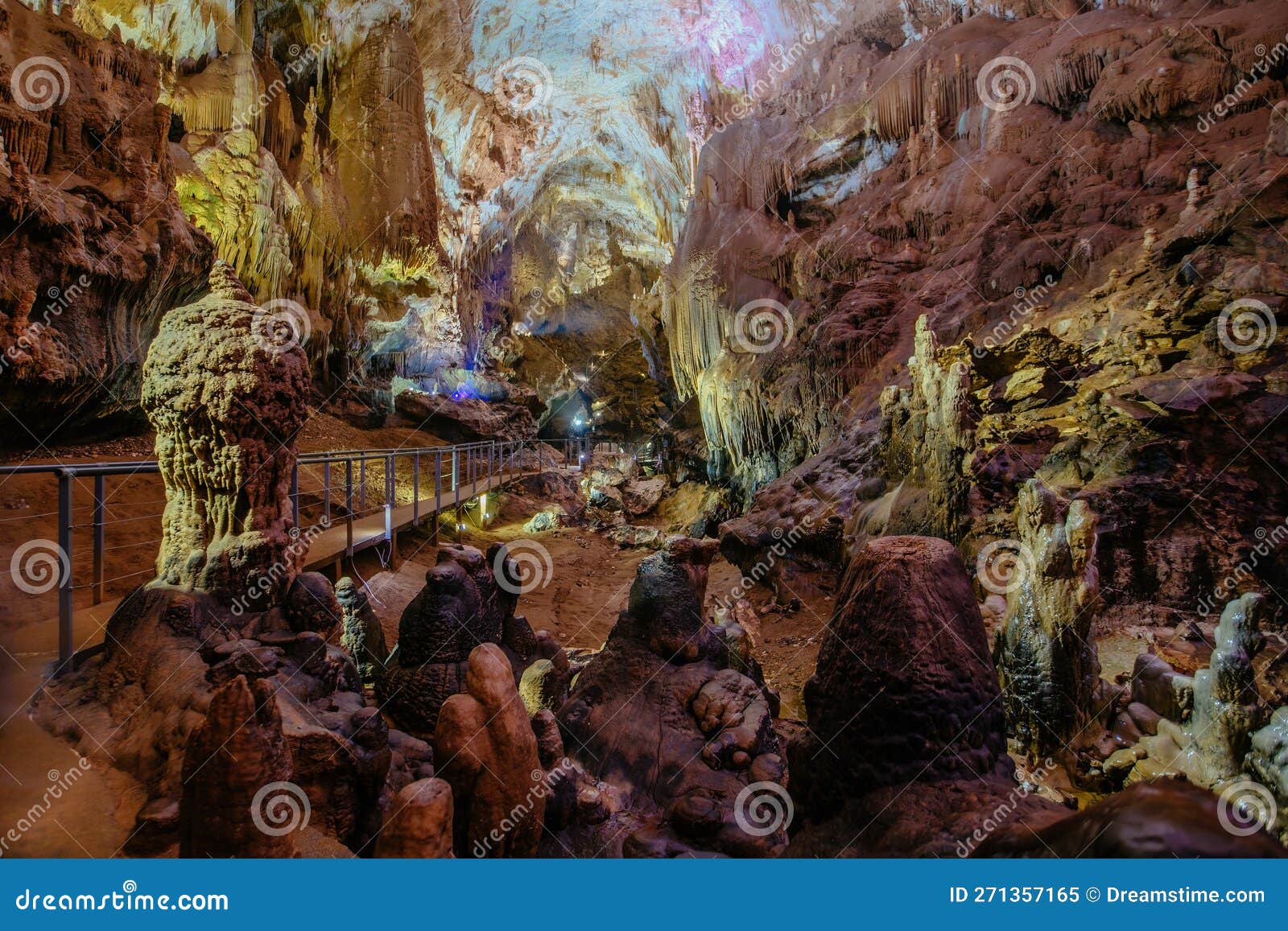Inside Touristic Prometheus Cave at Tskaltubo, Imereti Region, Georgia ...