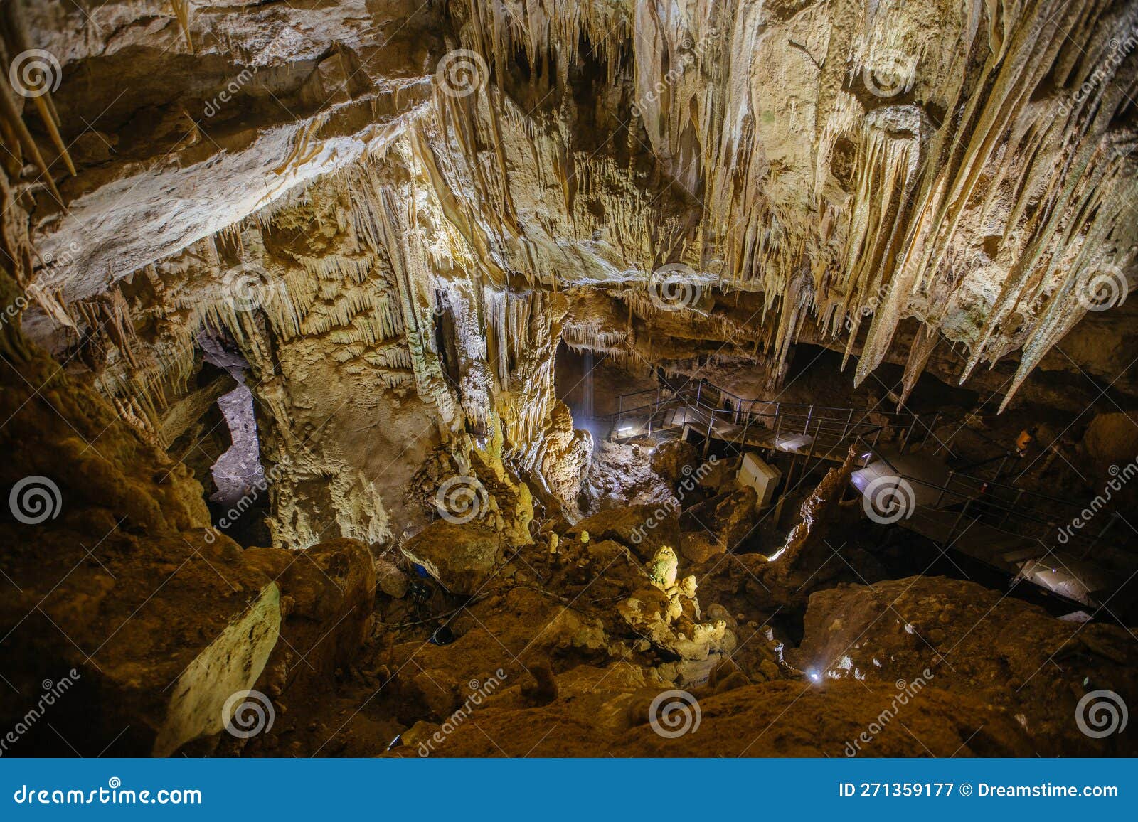 Inside Touristic Prometheus Cave at Tskaltubo, Imereti Region, Georgia ...