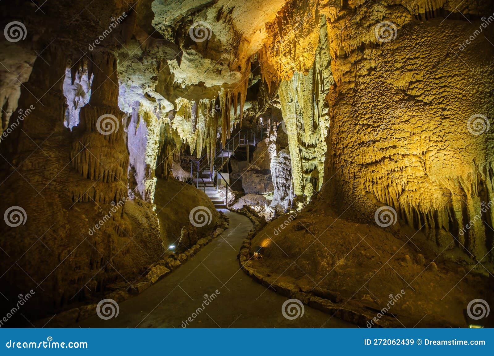Inside Touristic Prometheus Cave at Tskaltubo, Imereti Region, Georgia ...