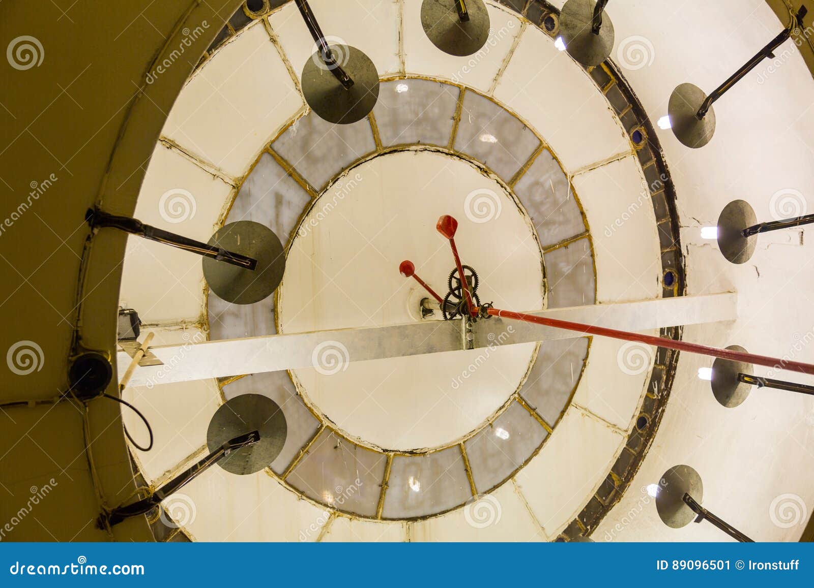 Inside the tower clock stock image. Image of precision - 89096501