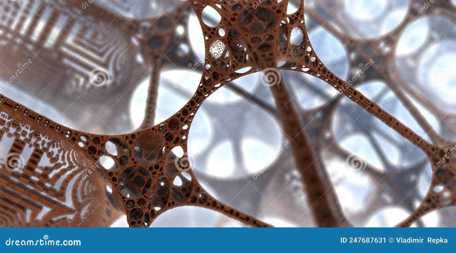 Inside the Tower-Colorful 3D Rendered Virtual Scene Artwork Stock ...