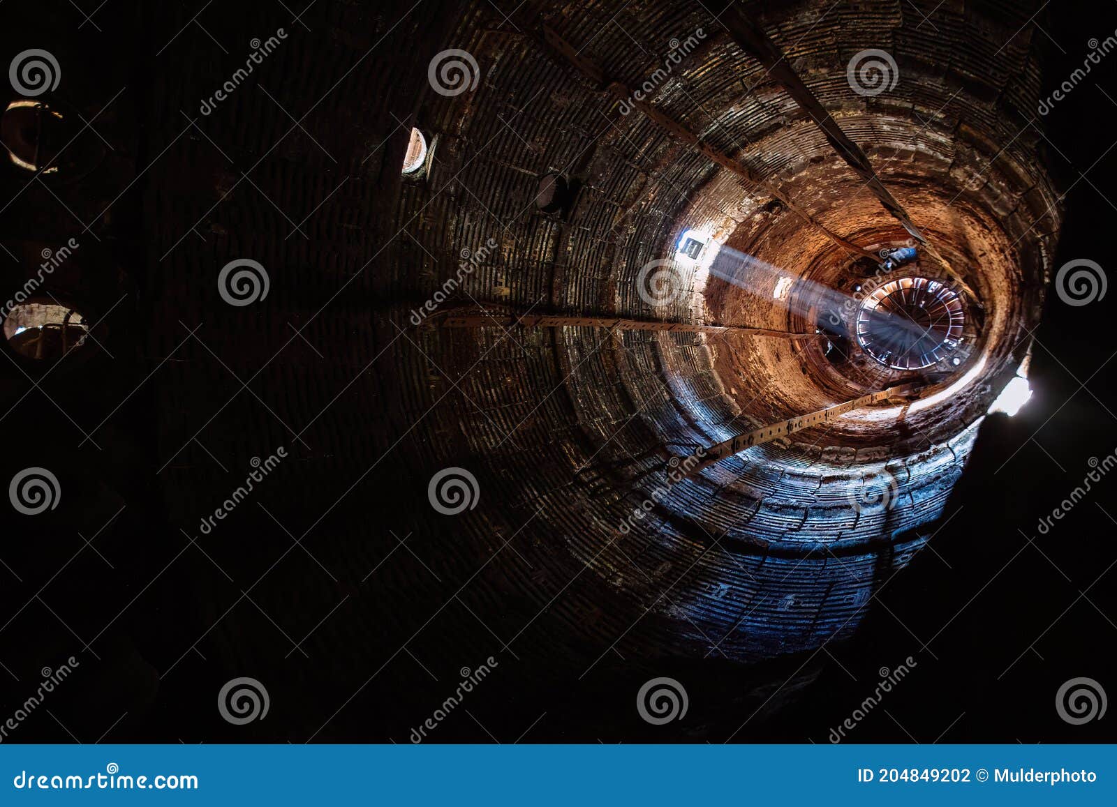 Inside Tower of Old Abandoned Blast Furnace Stock Photo - Image of beam ...