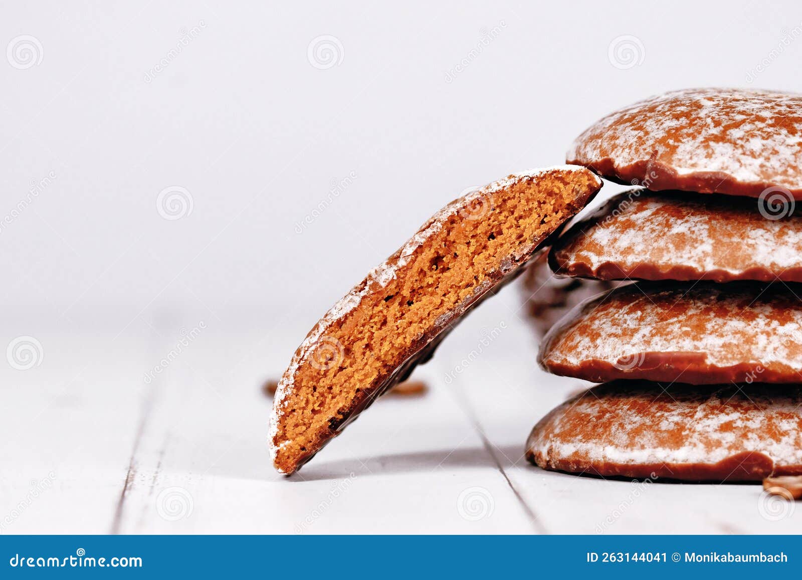 Inside of Traditional German Round Glazed Gingerbread Christmas Cookie ...
