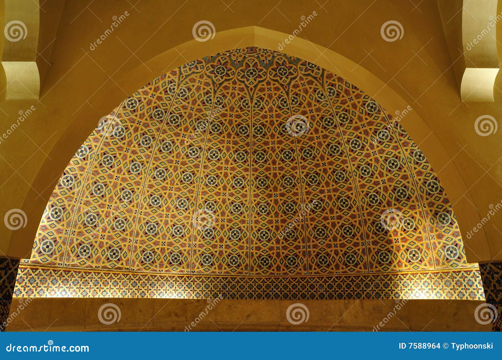 Inside of a Traditional Hammam Stock Photo - Image of dome, mosaic: 7588964