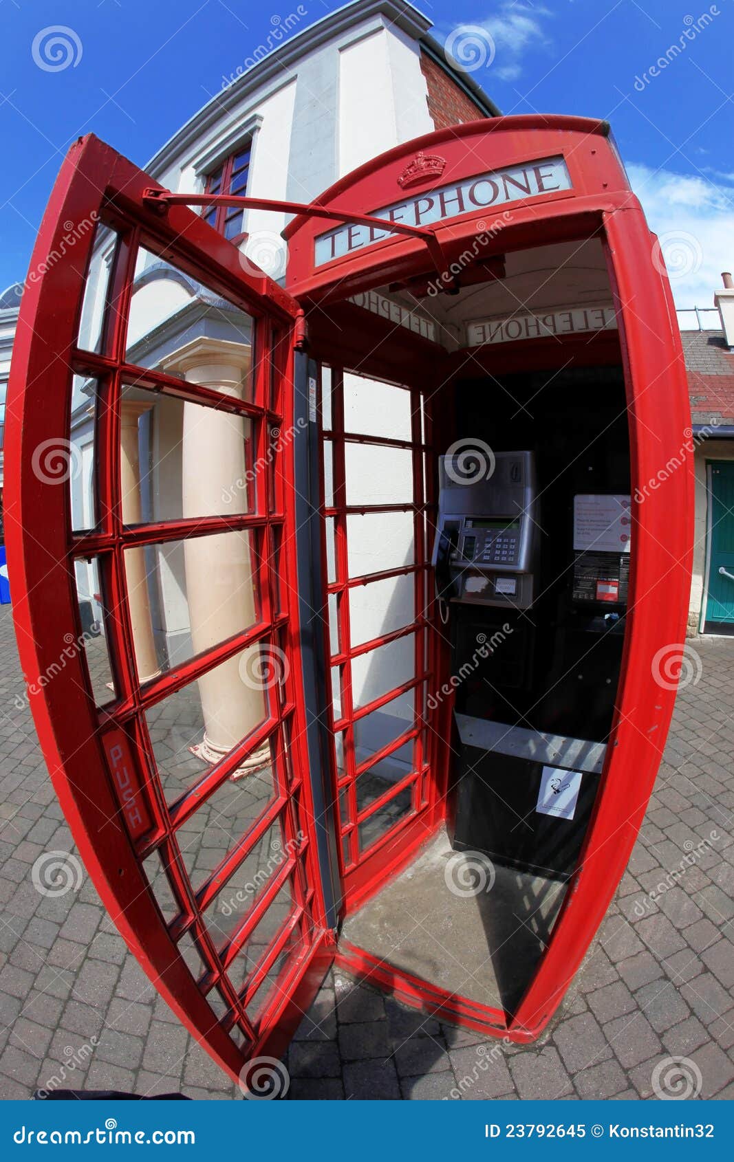 Inside Traditional Red Telephone Box in London Stock Image - Image of ...