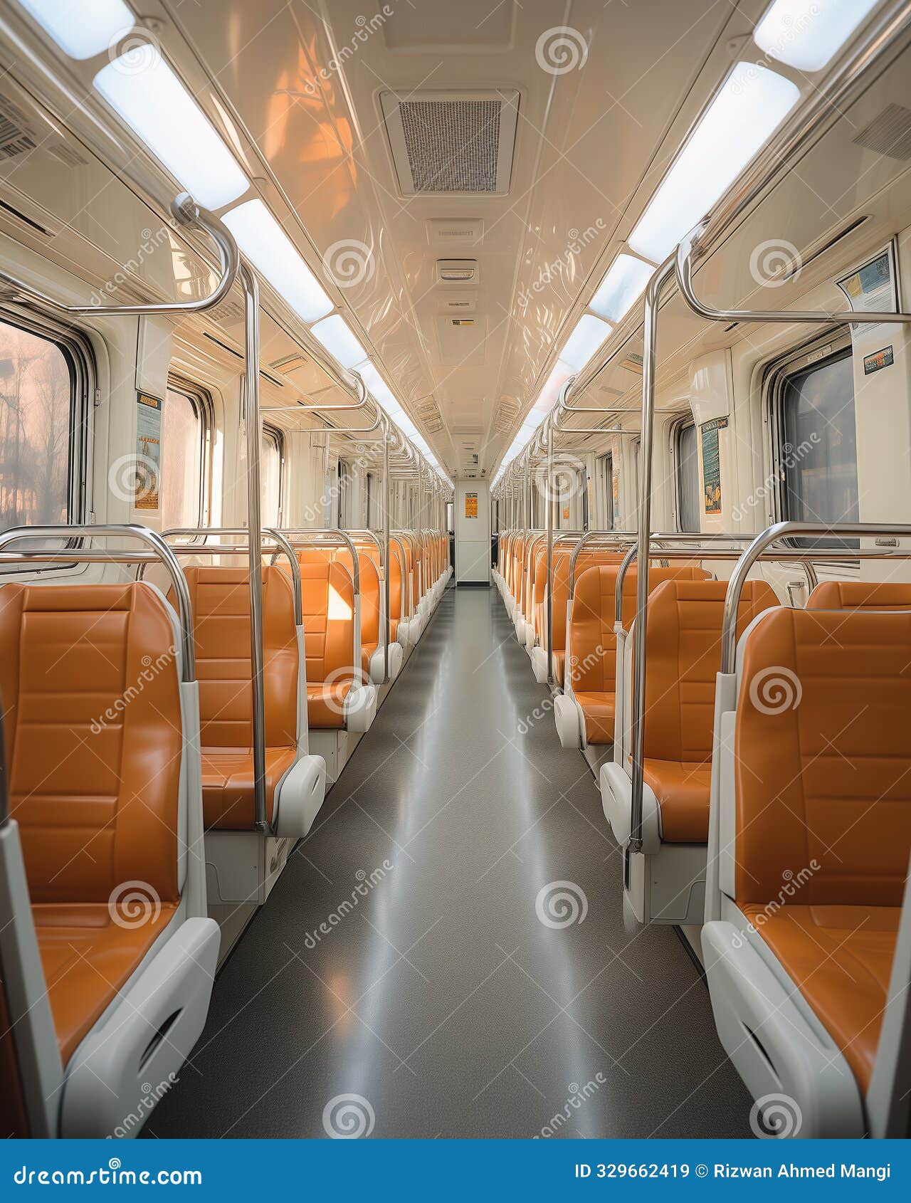 Inside of a Train, the Inside of a Deserted Train Stock Illustration ...