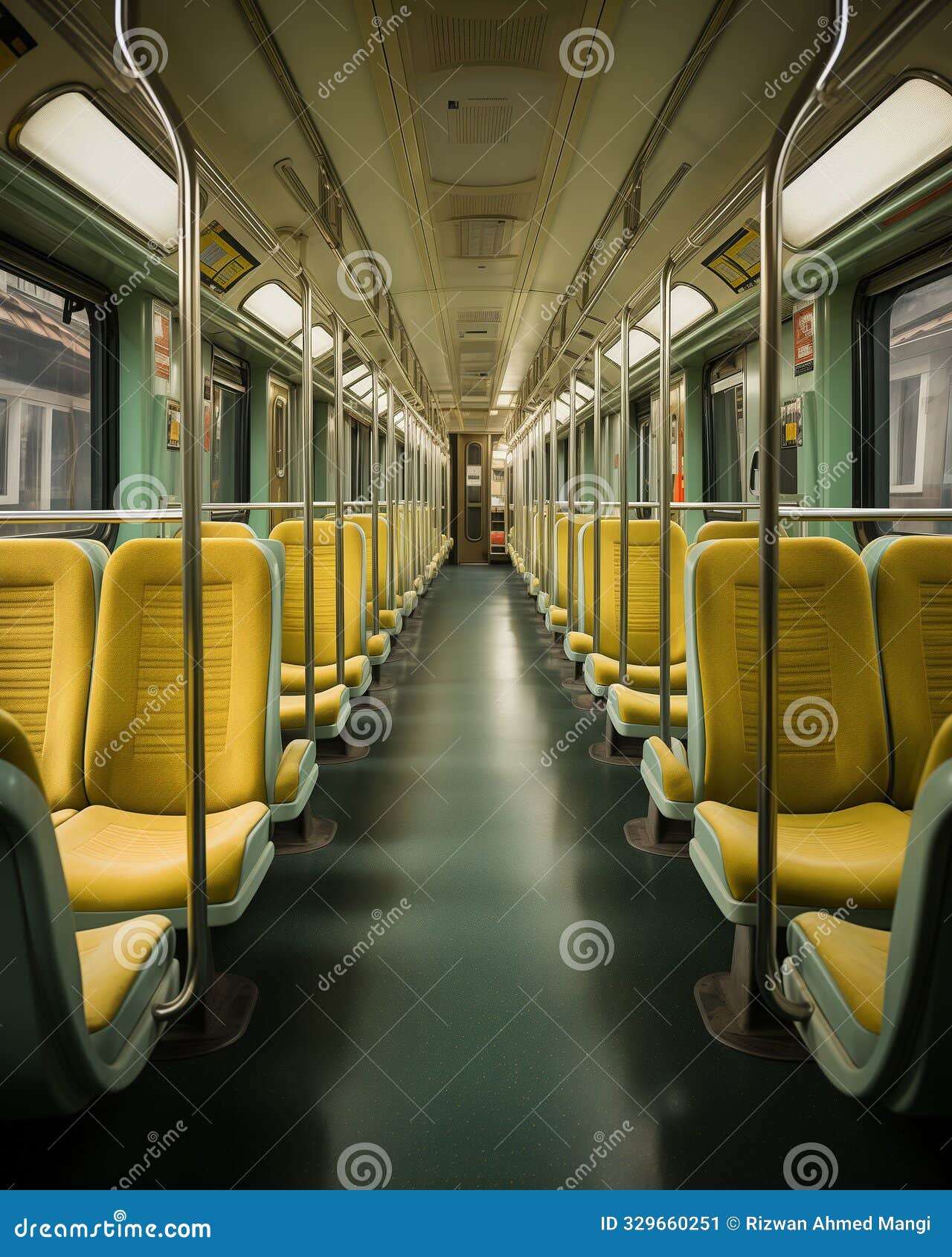 Inside of a Train, the Inside of a Deserted Train Stock Illustration ...