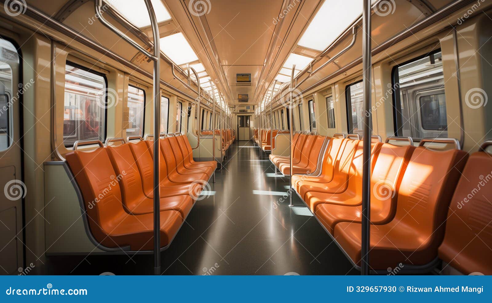 Inside of a Train, the Inside of a Deserted Train Stock Illustration ...