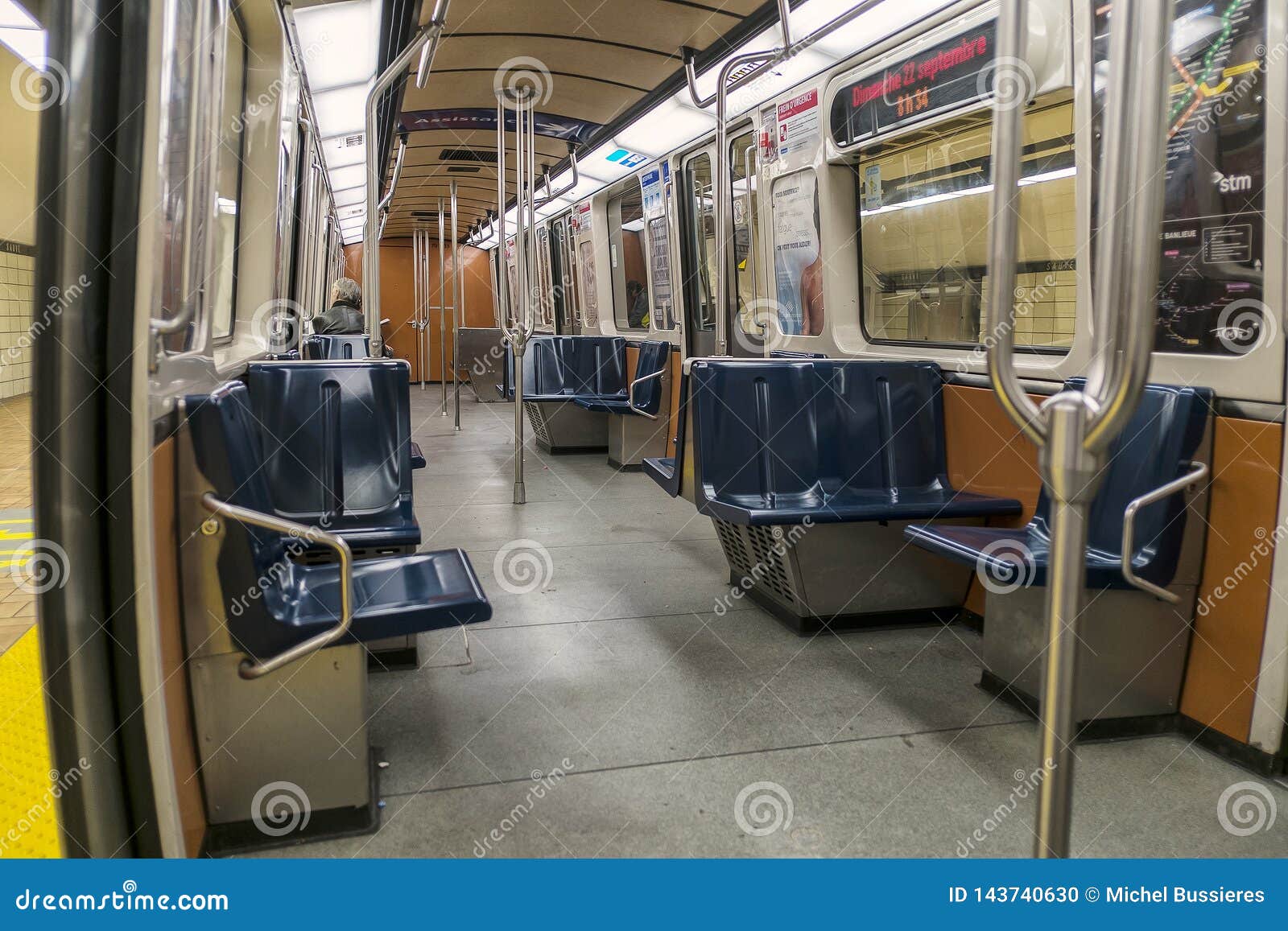 Montreal Subway Inside a Train Editorial Image - Image of subway ...