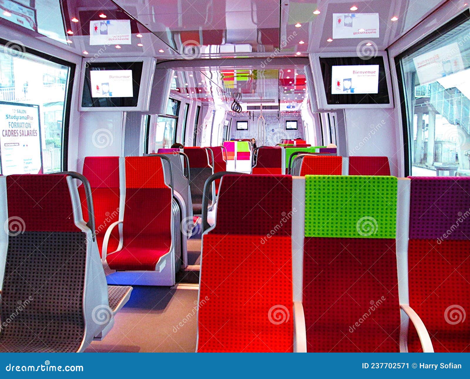 Inside The Train Carriage In Seoul Editorial Photo | CartoonDealer.com ...