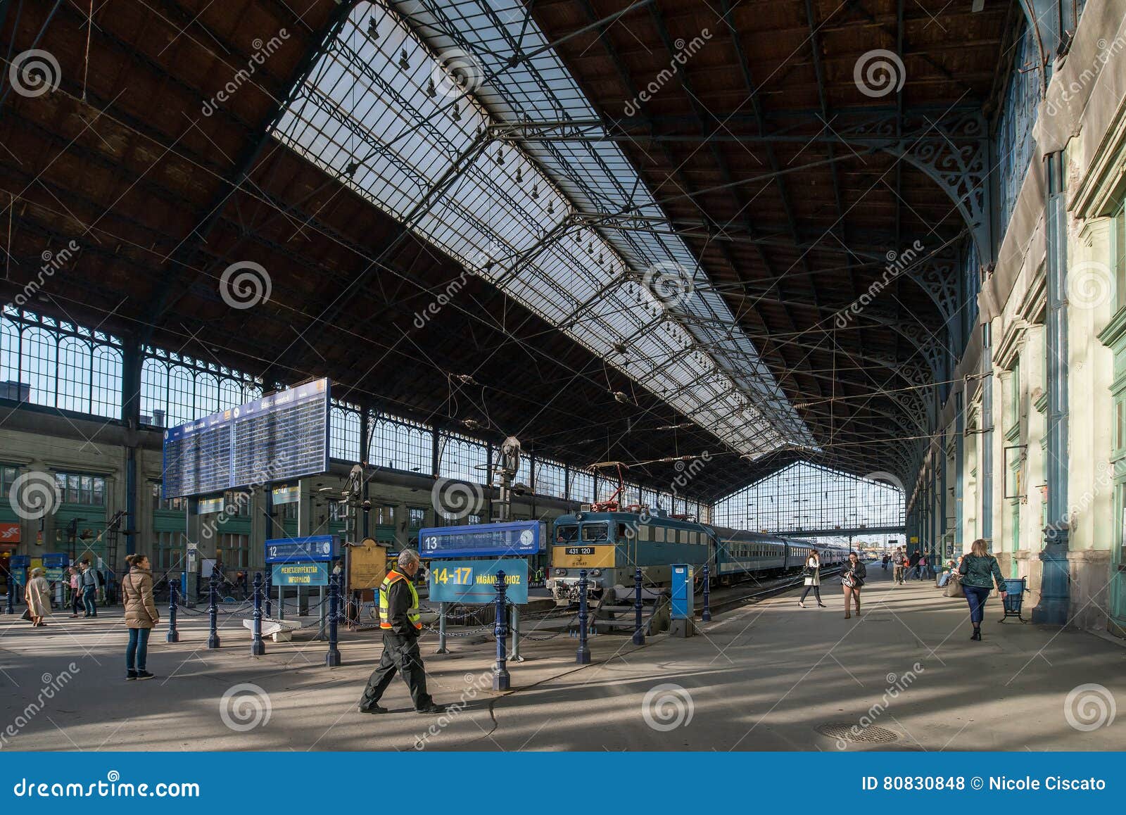 Inside of a Train Station in Budapest Editorial Stock Photo - Image of ...