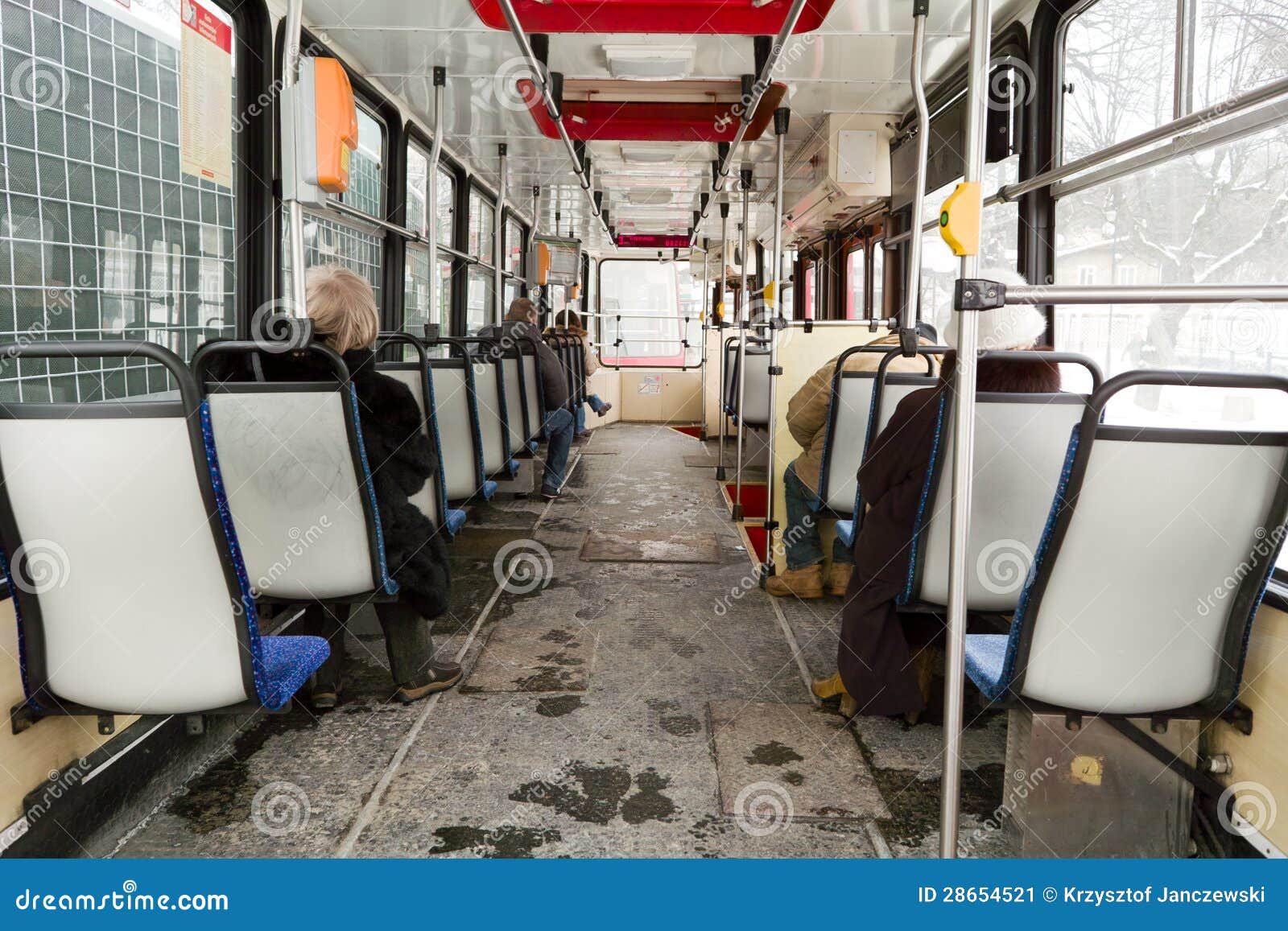 Inside tram. editorial photo. Image of cold, urban, typical - 28654521