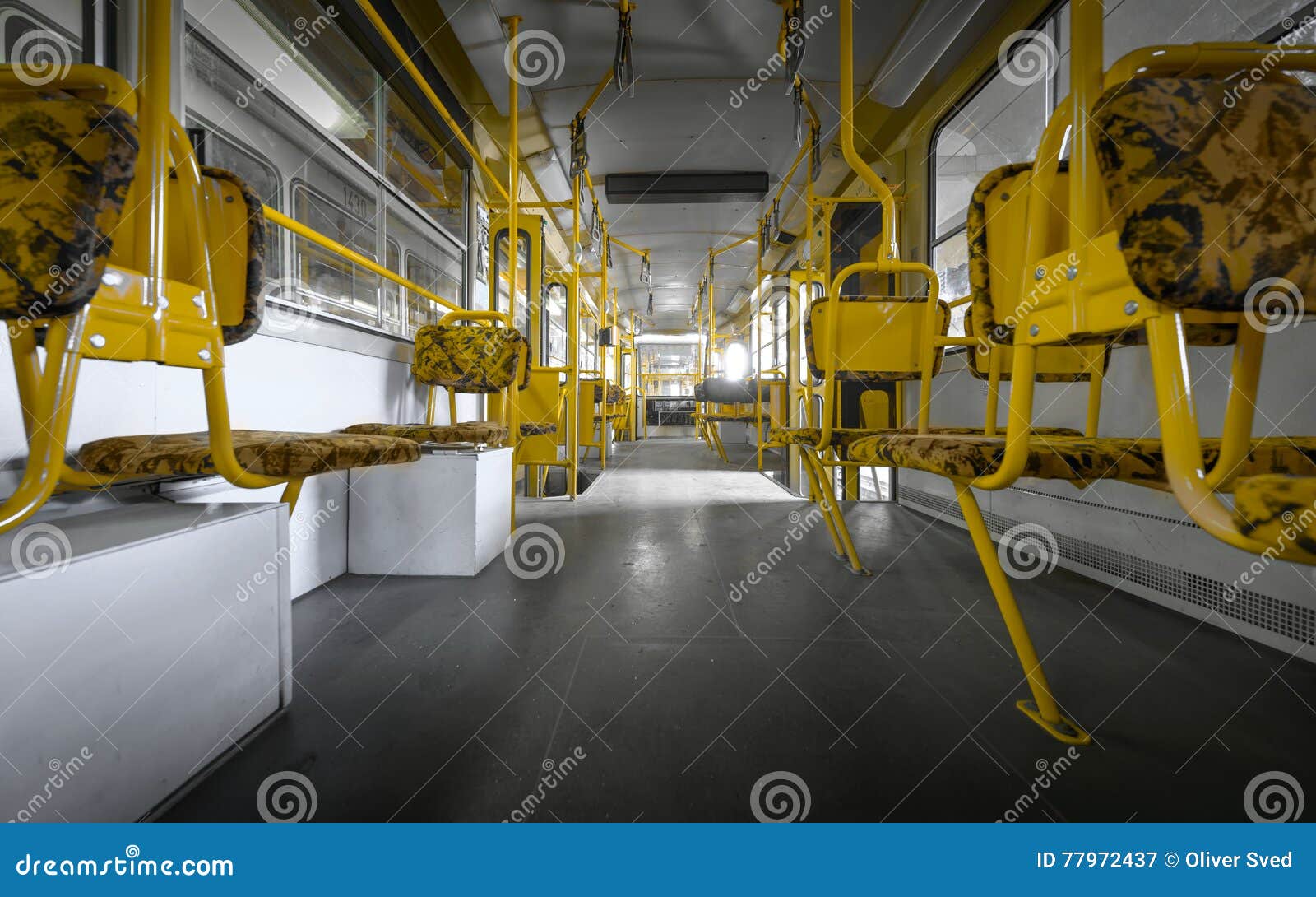 Inside of tram stock image. Image of passenger, traffic - 77972437