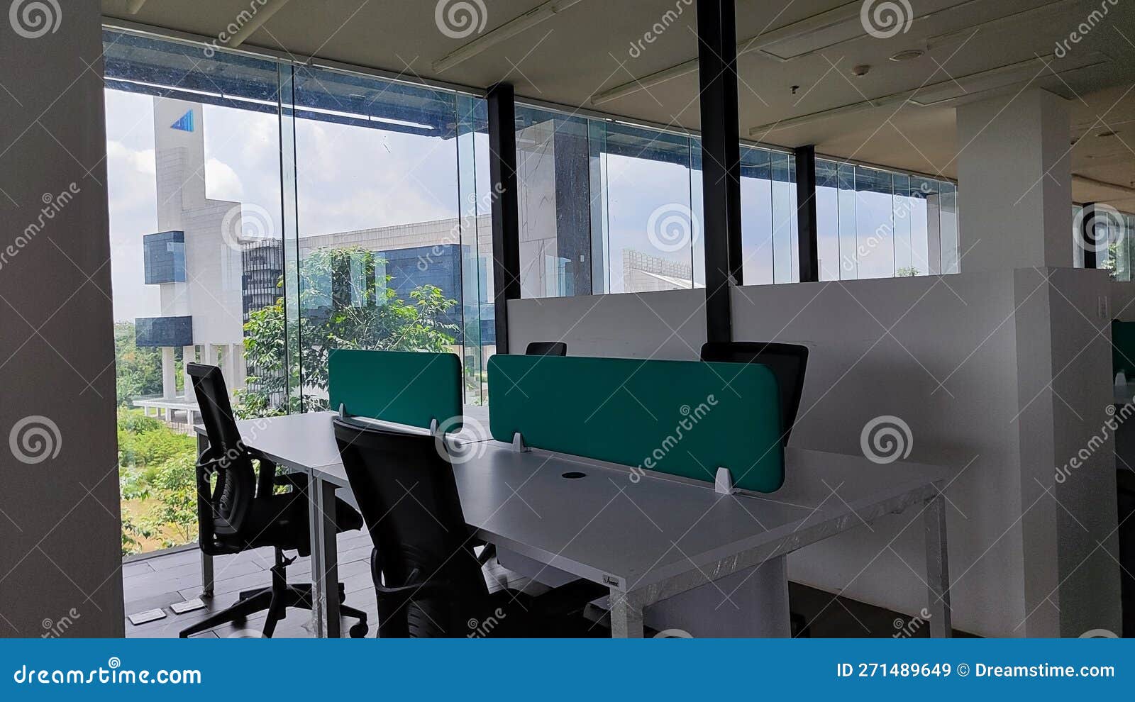 Inside a Tranquil Study Room Stock Image - Image of architecture ...