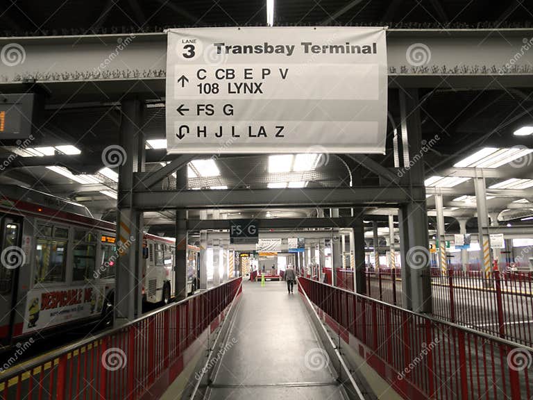 Inside the Transbay Terminal Boarding Area Editorial Image - Image of ...