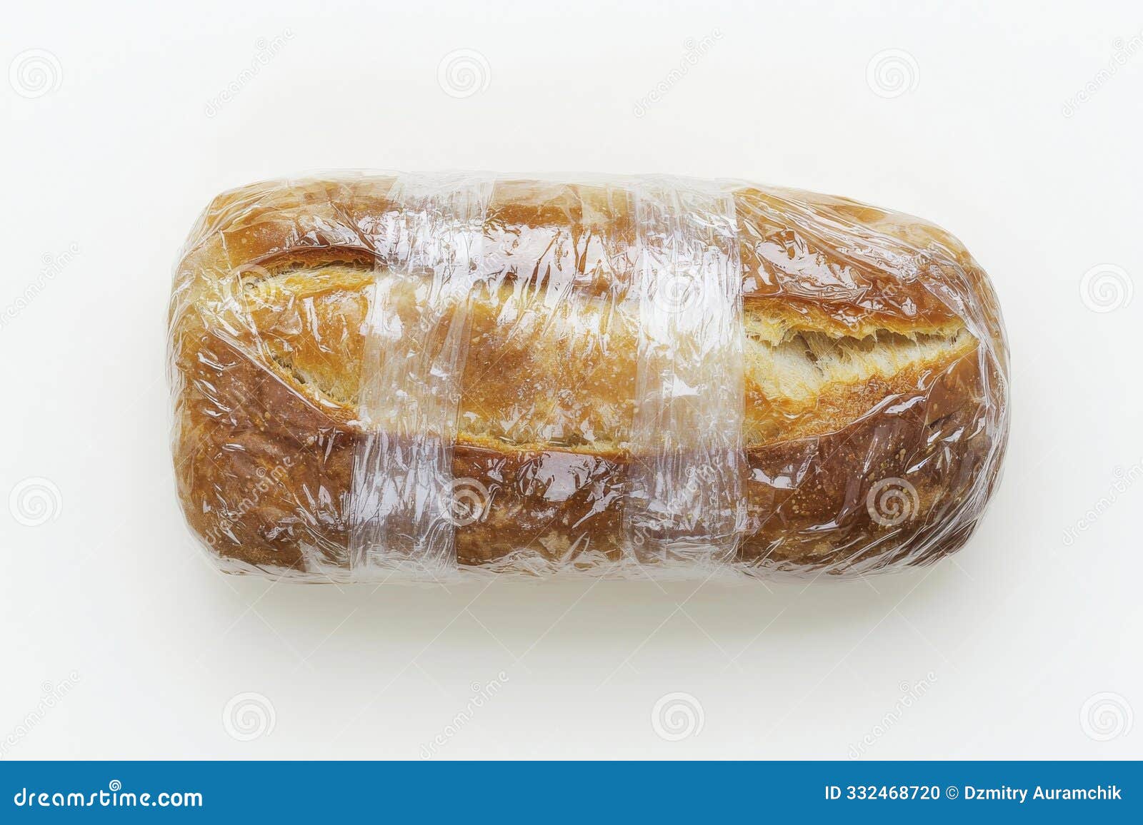 The Inside of a Transparent Cellophane Pack Contains Blank Bread Stock ...